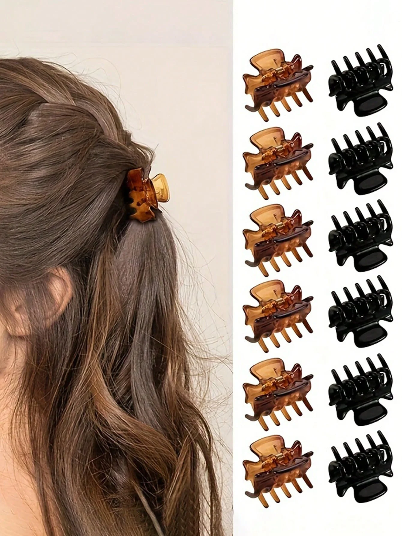 12Pcs-Mini-Simple-Plastic-Small-Shark-Clip-Ear-Acupoint-Beauty-Small ...