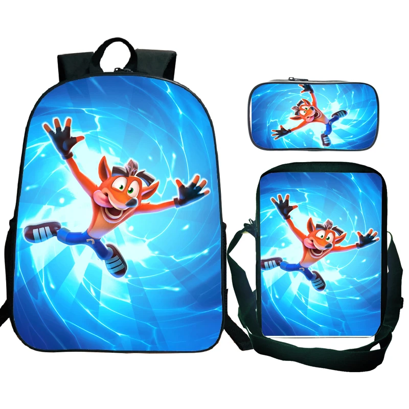 Crash-Bandicoot-On-the-Run-Schoolbag-3pcs-Primary-Secondary-School ...