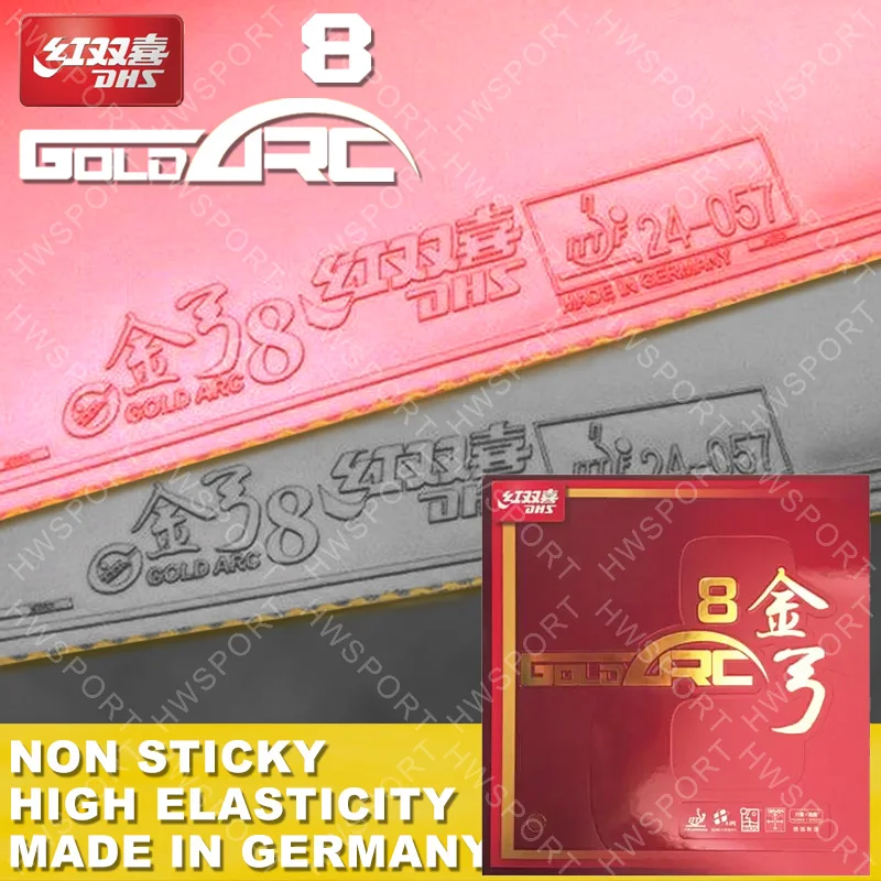 DHS Gold Arc 8 Table Tennis Rubber Non-Sticky Made In Germany Ping Pong ...