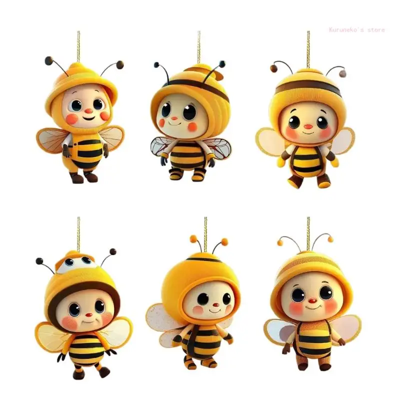 Bees-Ornament-Car-Mirrorr-Hangings-Decorations-Car-Rear-View-Mirrorr ...