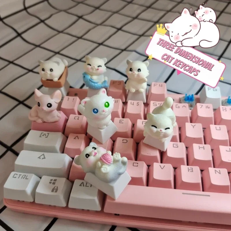 Bonito-MiFuny-Cat-Keycaps-Original-3D-Resin-Keyboard-Cap-Cartoon ...