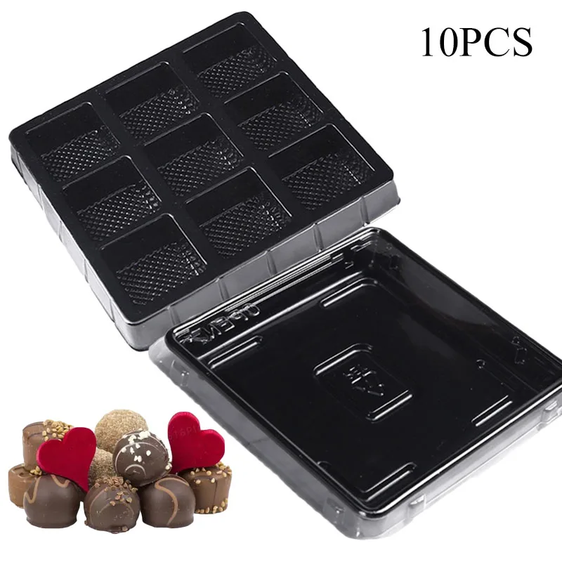 10Pcs-Chocolate-Box-Tray-Plastic-Dessert-Chocolate-Base-Spacer-Candy ...