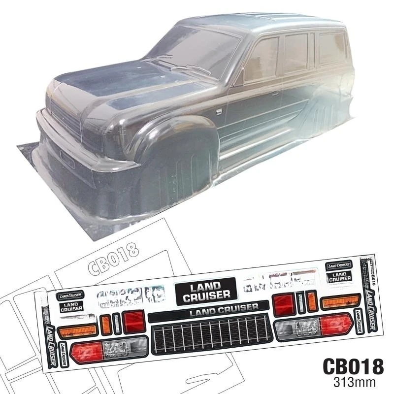 1-10-Land-Cruiser-LC80-LC70-Rc-Crawler-Bodies-313mm-Clear-Lexan-Body ...