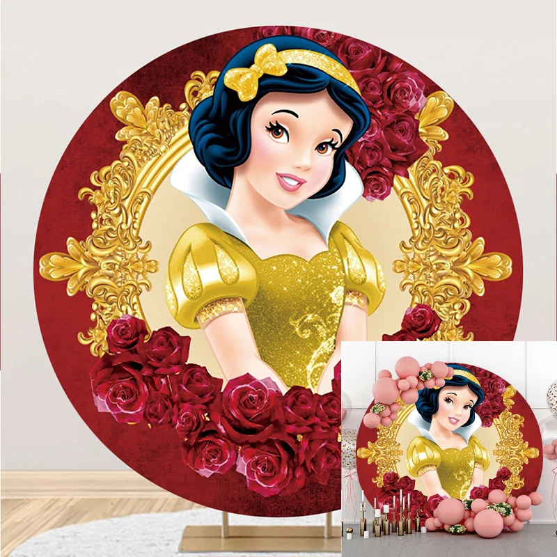 Fondo-de-c-rculo-de-princesa-de-Disney-decoraci-n-de-fiesta-de-cumplea ...