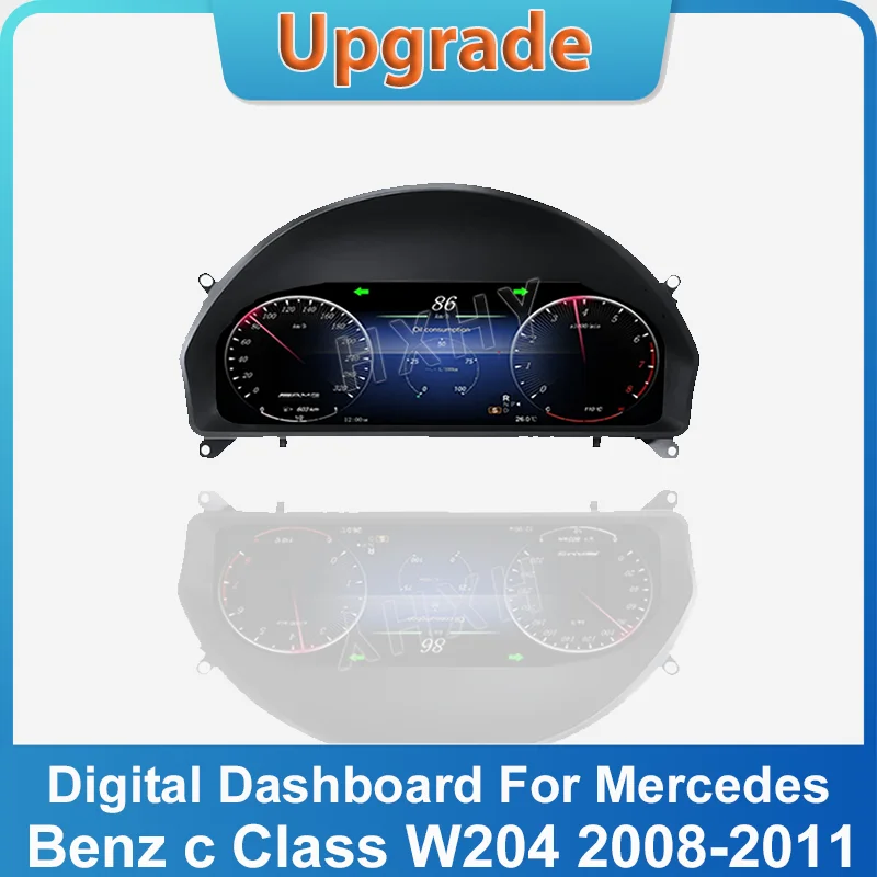 New-Car-LCD-Digital-Cluster-For-Benz-C-Class-W204-2008-2011-Virtual ...