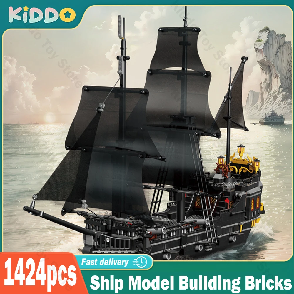 Black-Pirate-Ship-Building-Blocks-Sailing-Storm-Ship-Model-Bricks-Kits ...