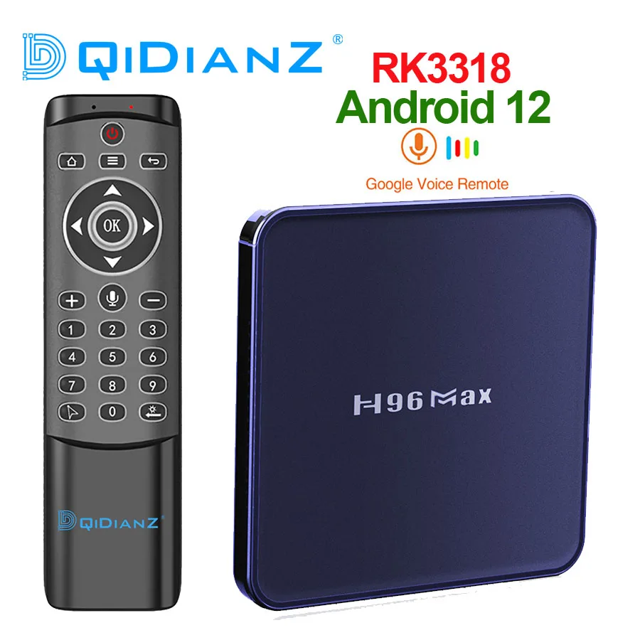 H96 max v12 smart tv caixa android 12 4g 64gb 32g 4k wifi bt media player h96max tvbox conjunto ...