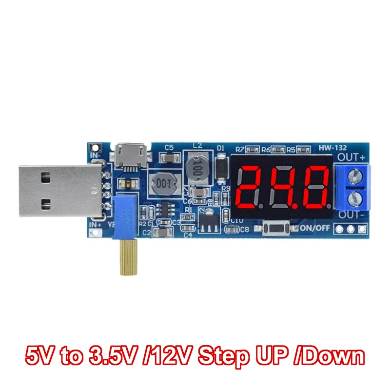 1PCS-DC-DC-5V-to-3-5V-12V-USB-Step-UP-Down-Power-Supply-Module ...