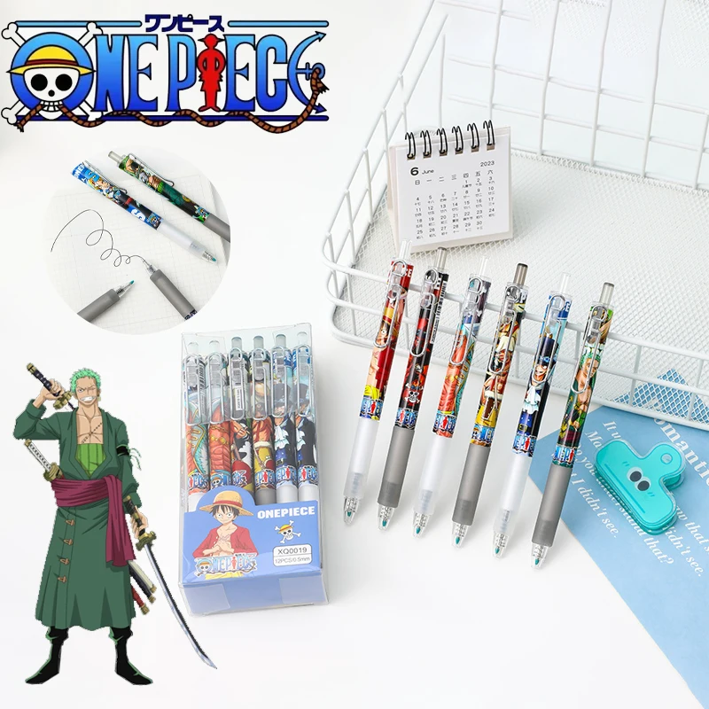 Anime-ONE-PIECE-Gel-pen-Luffy-Zoro-0-5mm-Gel-pen-school-Stationery ...