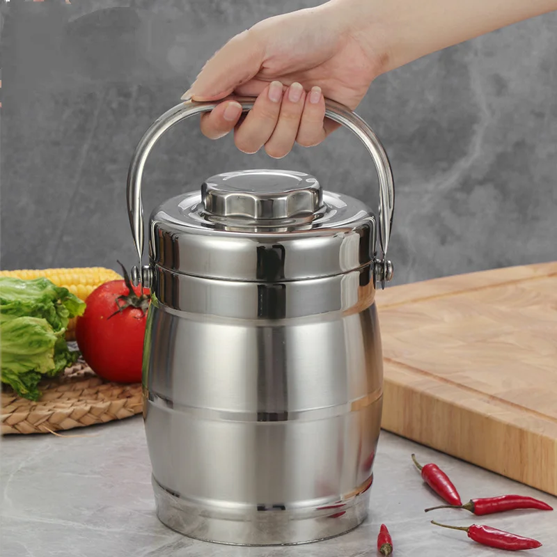 Thickened-Portable-Stainless-Steel-Double-layer-Insulated-Pot-Lunch-Box ...