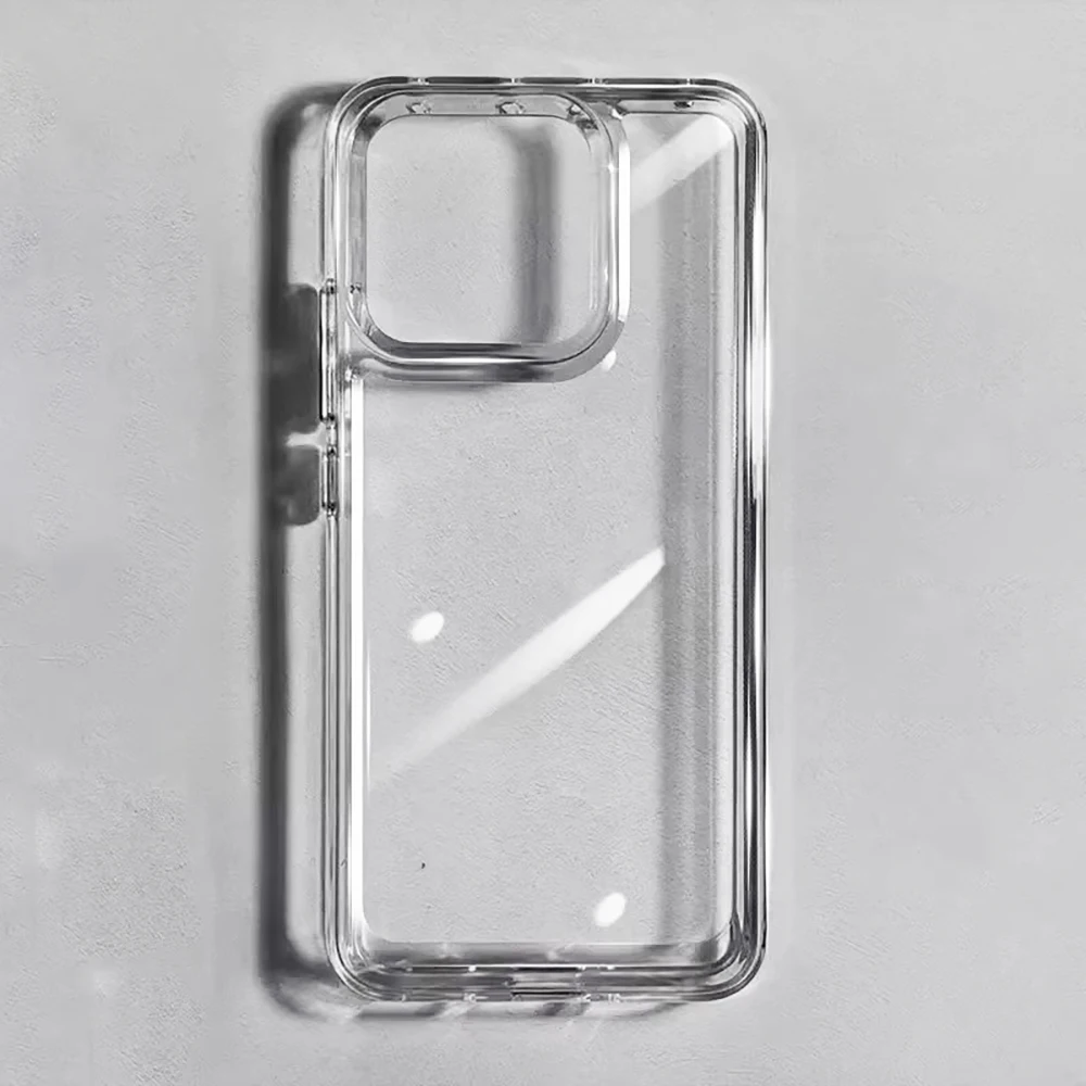 Luxury Hybrid Shockproof Clear Case with Hard Acrylic Back and Soft ...