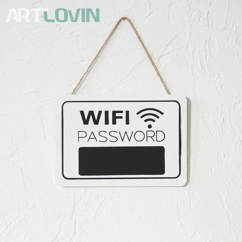 CUSTOMIZABLE Wooden WiFi Plaque Home & Living Wall Décor Signs etna.com.pe