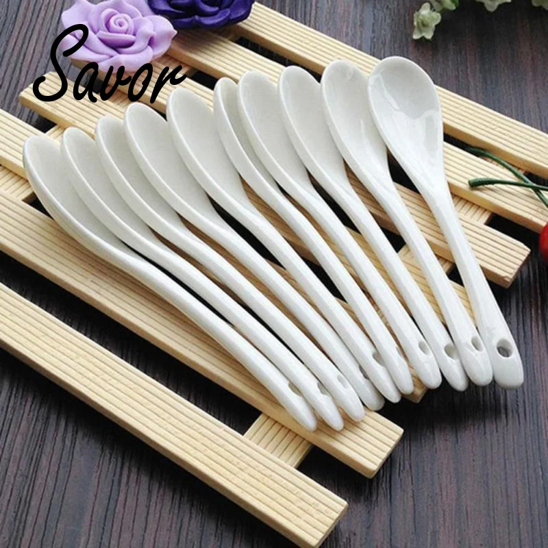 10Pcs-S-Porcelain-Spoons-Mini-Kitchen-Ceramic-Tea-Coffee-Sugar-Dessert ...