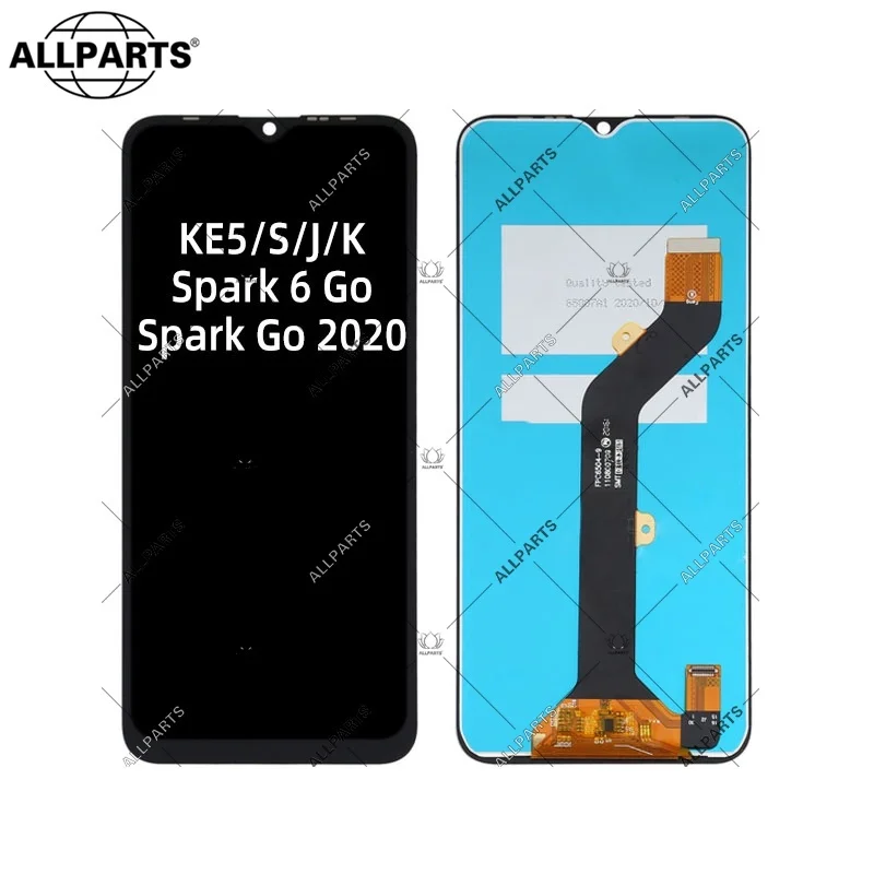 Pantalla LCD para Tecno Spark 6 GO / Spark GO 2020/KE5, reemplazo de ...