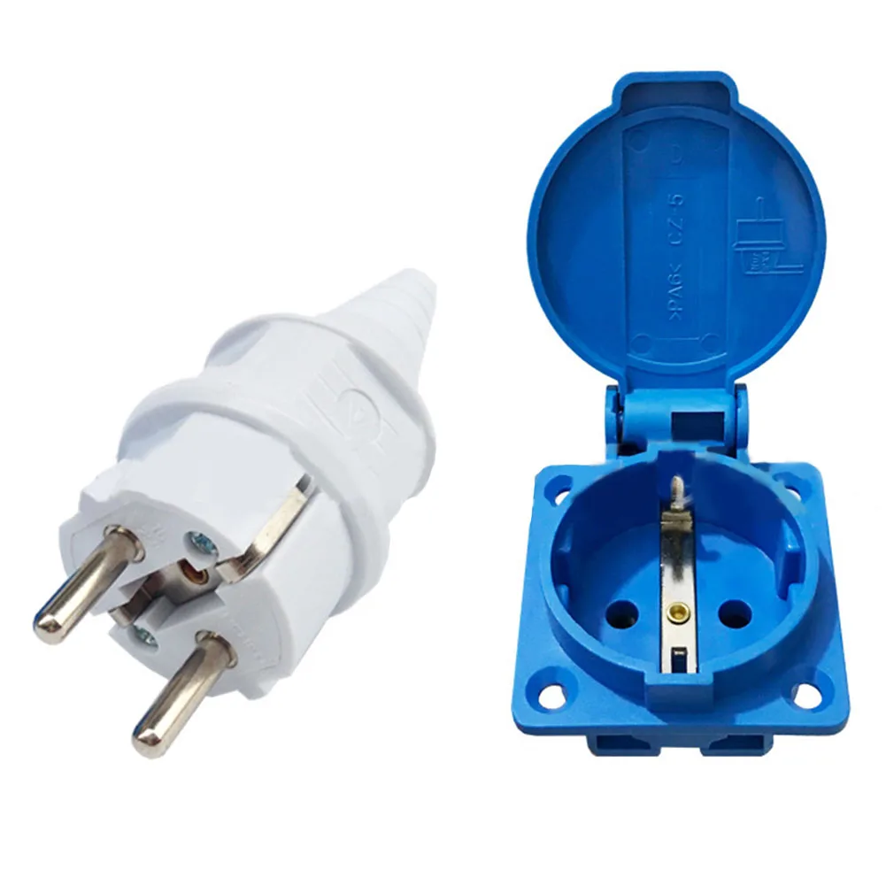 Industrial-Waterproof-Socket-European-Socket-Copper-European-Plug-220V ...