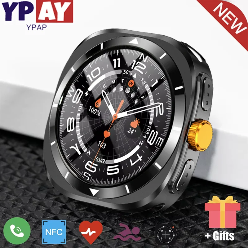 For-Samsung-Galaxy-Watch-Ultra-NFC-GPS-Track-Compass-Smart-Watch-Men-1 ...