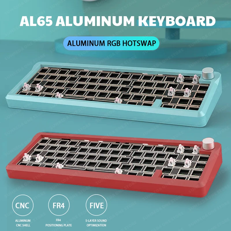 Black-Snake-AL65-Sugar65-Mini-Wired-Custom-Mechanical-Keyboard-Aluminum ...