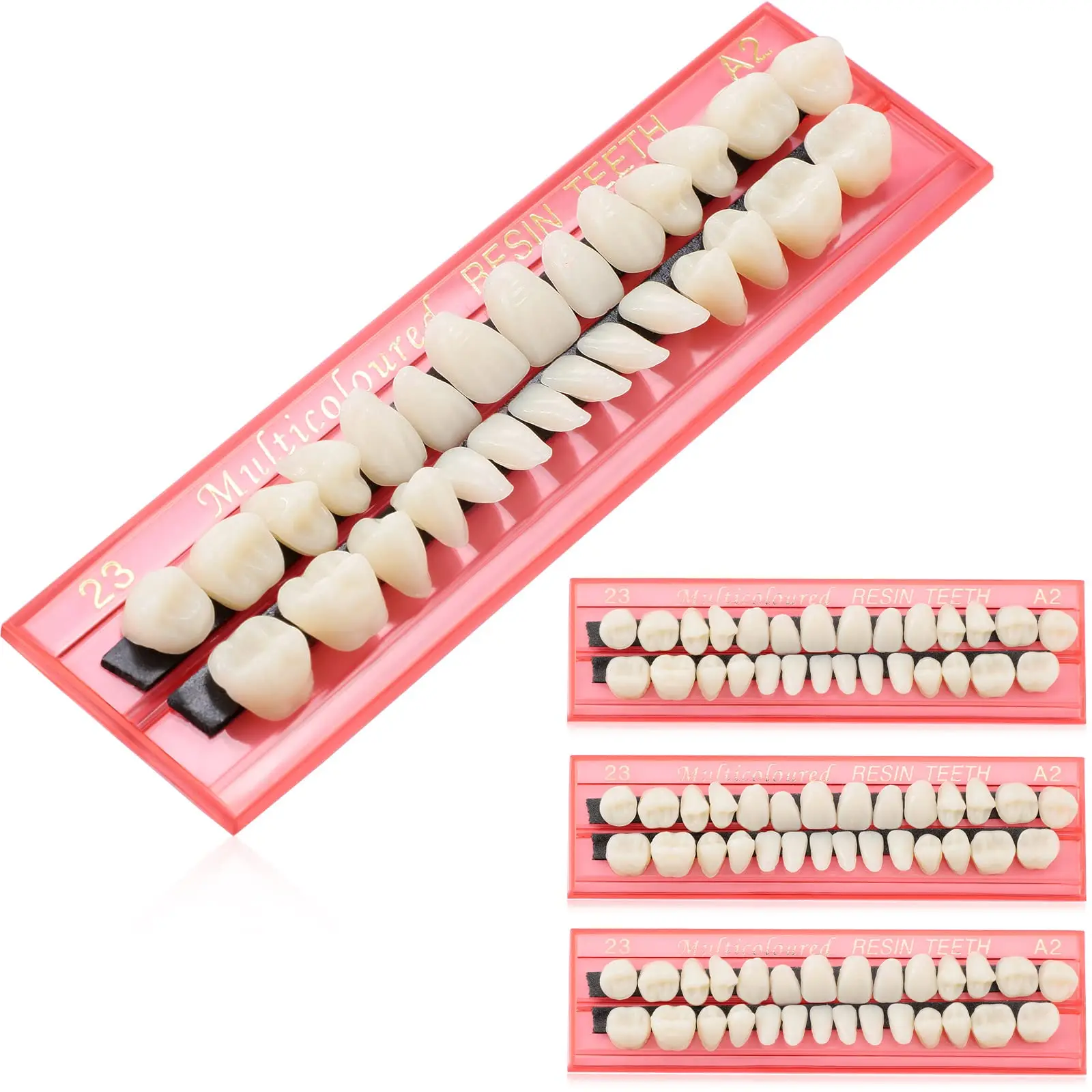 4-Sets-Acrylic-Resin-Fake-Teeth-Dental-Denture-False-Teeth-Teeth-Upper ...
