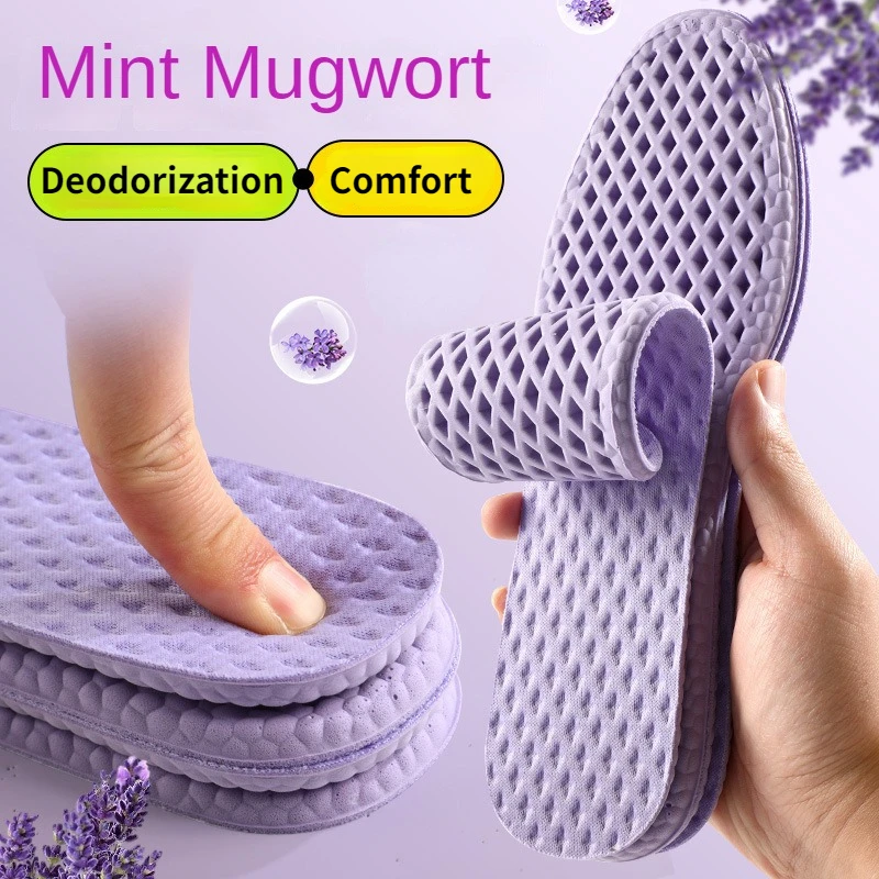 Mint-Mugwort-Deodorizing-Insoles-Men-Women-Soft-Breathable-Sports ...