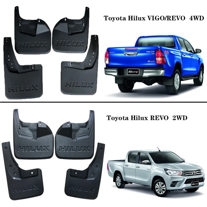 Mud Flaps Fender Splash Guards 4PCS For Toyota HILUX VIGO/REVO 4WD 2WD ...