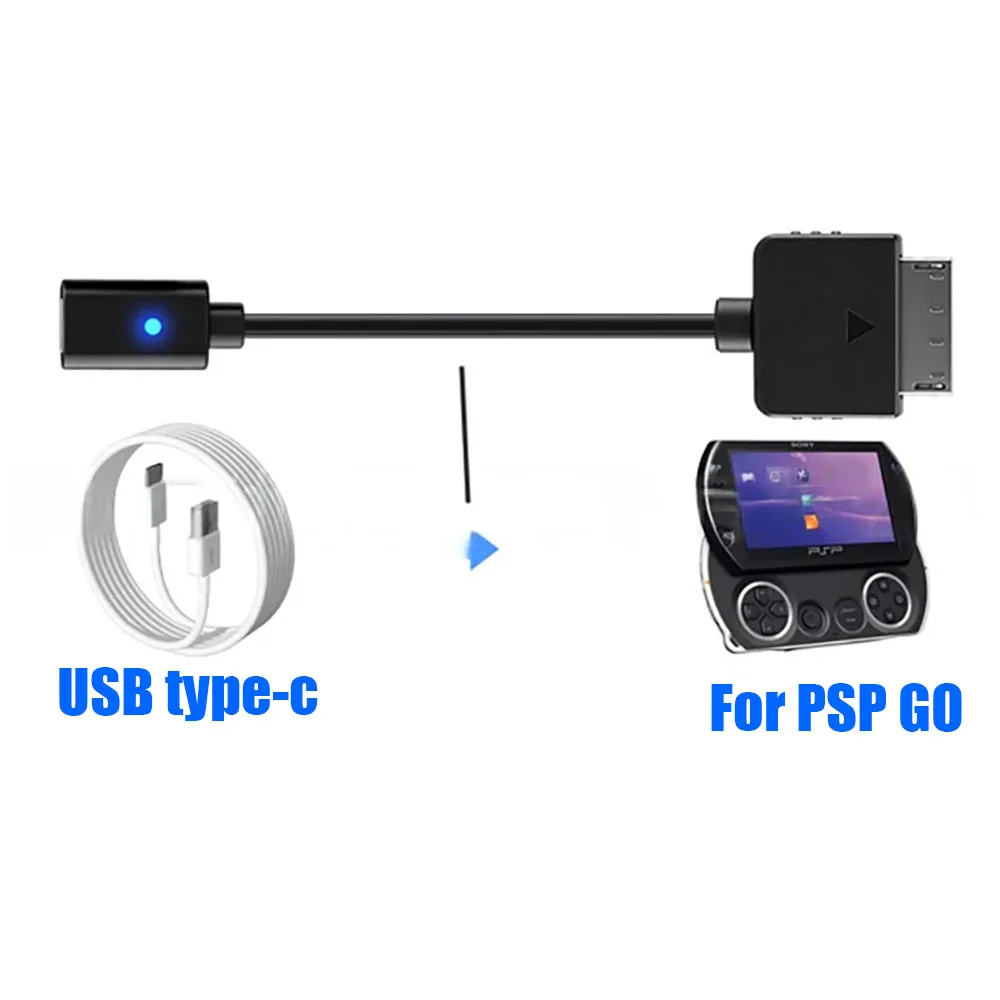 Type C Cable for PSP Go Charging Data Adapter Type USB C LED Converter ...