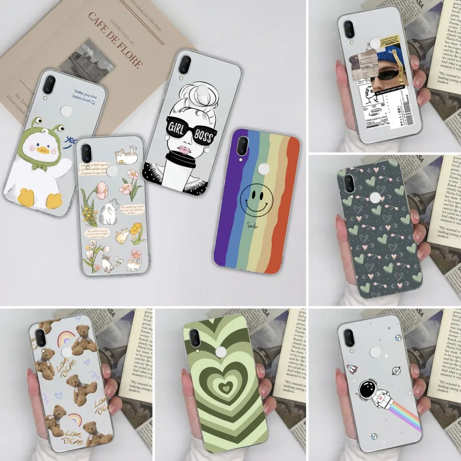 Case-Cover-For-Huawei-P-Smart-Z-Colourful-Transparent-Soft-Lightweight ...