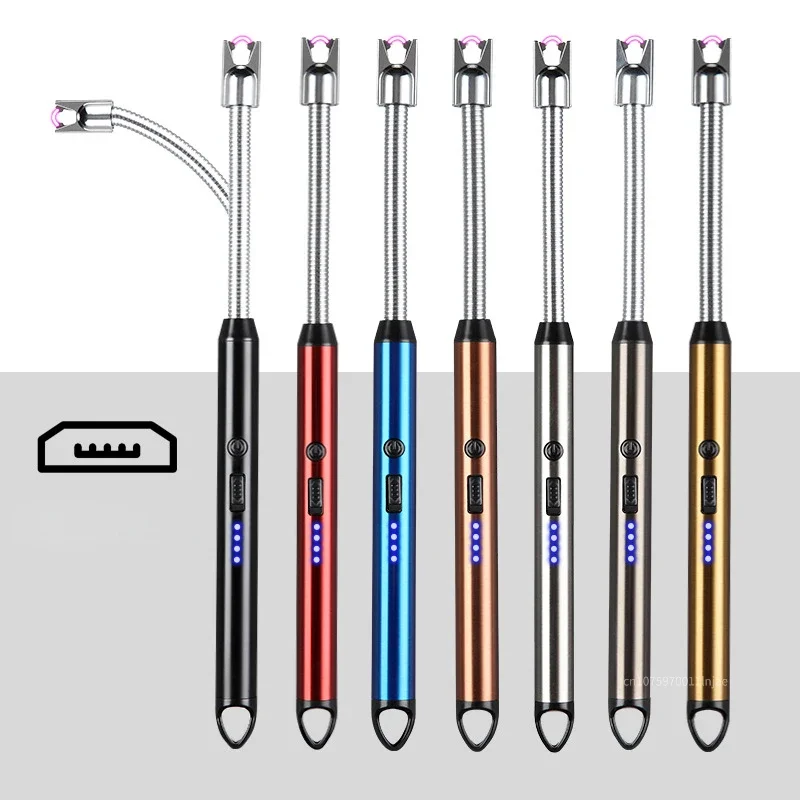 360-Rotatable-Metal-USB-Charging-Outdoor-Windproof-Pulse-Flameless-Arc ...