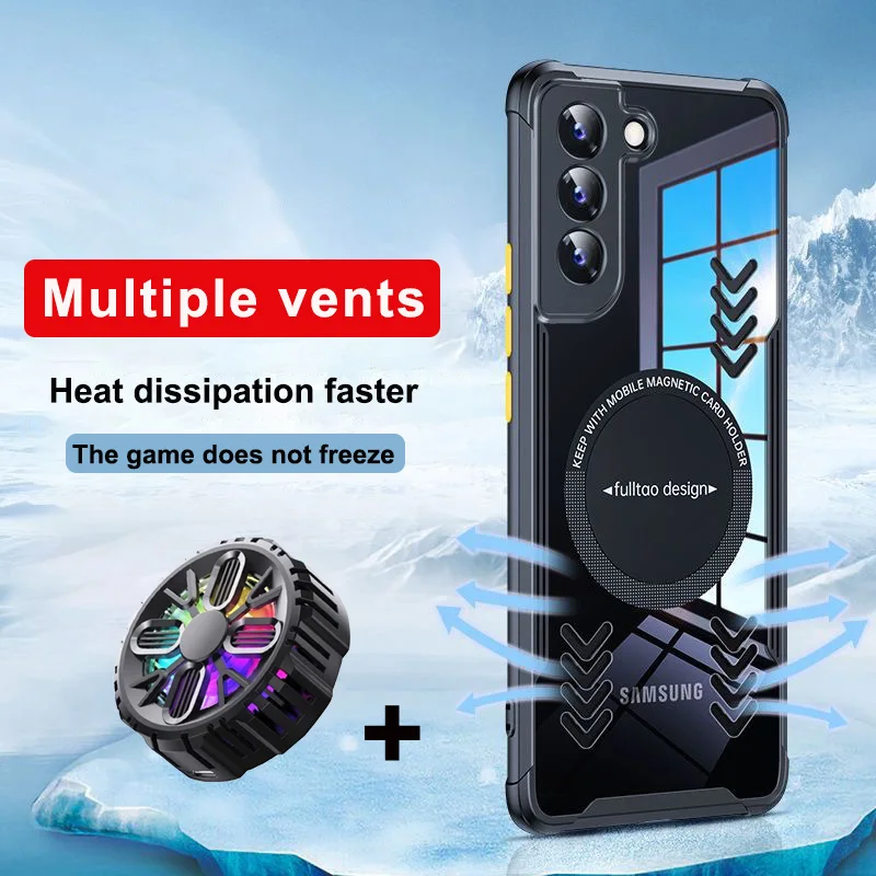 For-Galaxy-S22-Plus-Graphene-Vent-Hole-Case-For-Samsung-S21-Ultra-S21 ...