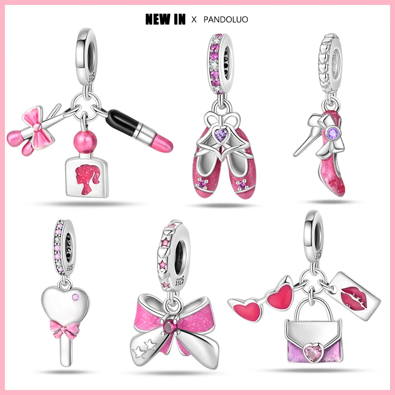 Chinelos-de-cristal-Barbie-S-rie-Contas-Charme-925-prata-esterlina ...