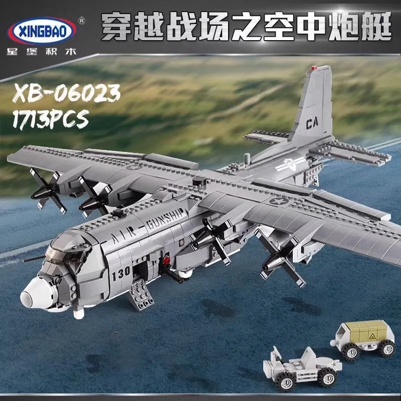 XINGBAO-06023-WW2-AC130-Air-Gunship-Aircraft-Model-Military-Weapon ...