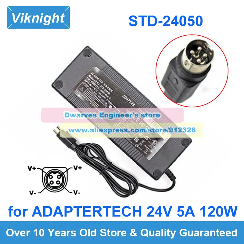 Genuine-STD-24050-24V-5A-AC-Adapter-Power-Supply-120W-for-ADAPTER-TECH ...
