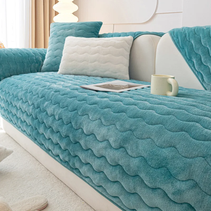 Winter-verdicken-Pl-sch-Sofa-Matte-nordische-einfarbige-Sofa-bezug-Ecke ...
