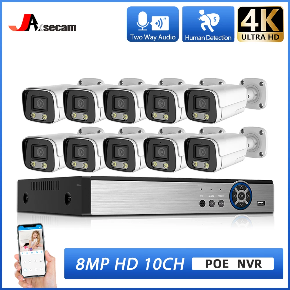 10CH-8CH-8MP-4K-POE-Security-IP-Camera-System-Two-Way-Audio-Face-NVR ...