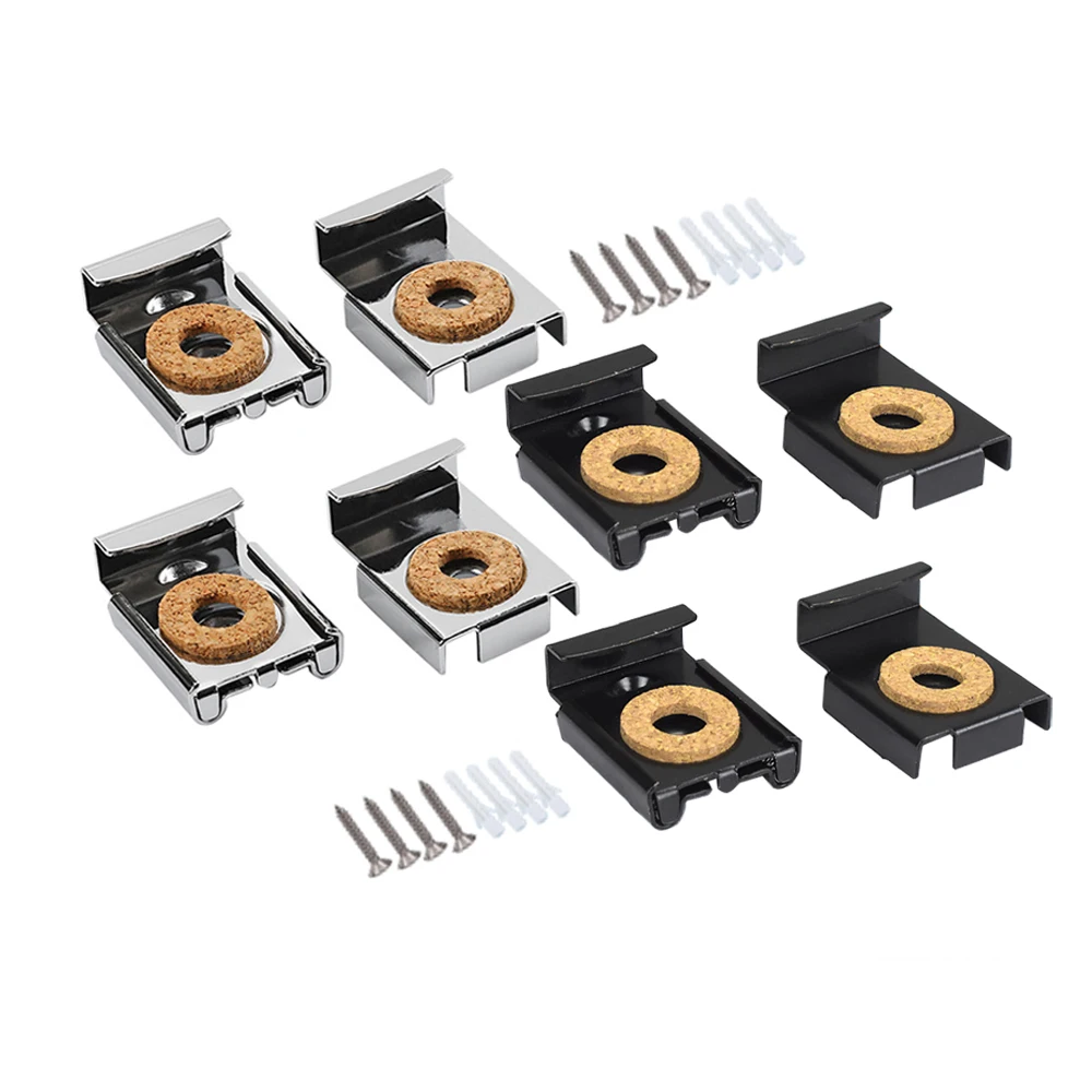 4-Spring-Loaded-Mirror-Clips-Bathroom-Toilet-Mirror-Fixing-Adjustable ...