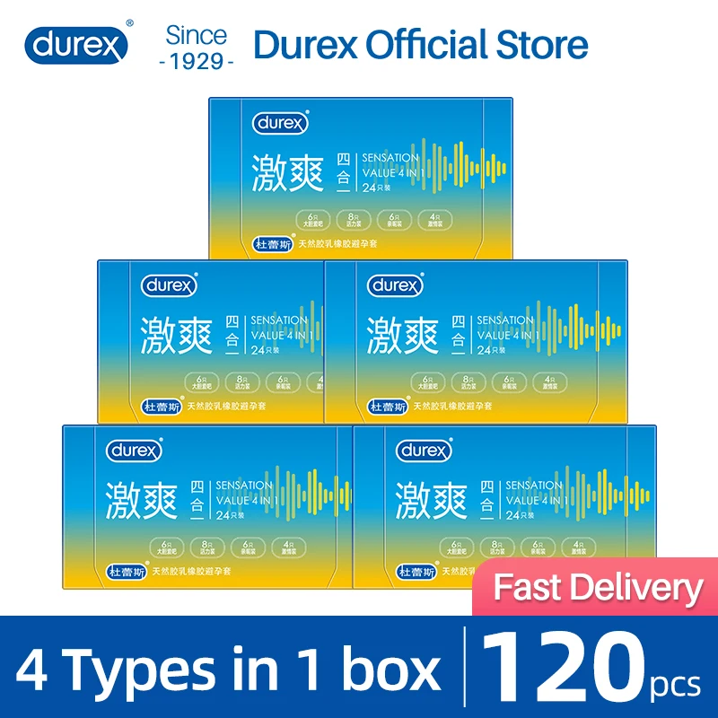 Durex-Condoms-120pcs-Mixed-Pack-Penis-Sleeve-Intimate-goods-Natural ...