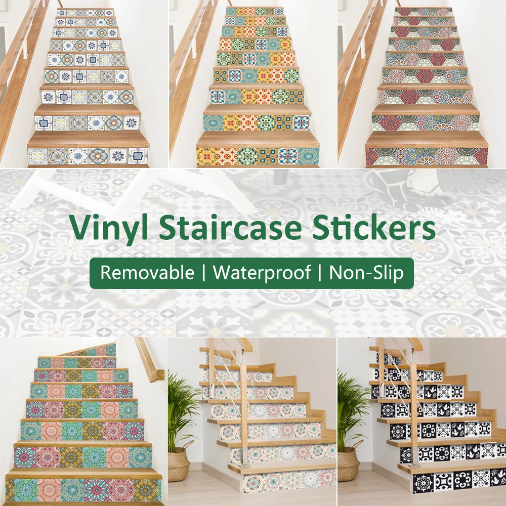 14-Style-Art-Geometry-Stair-Stickers-Creative-DIY-Stair-Decoration ...