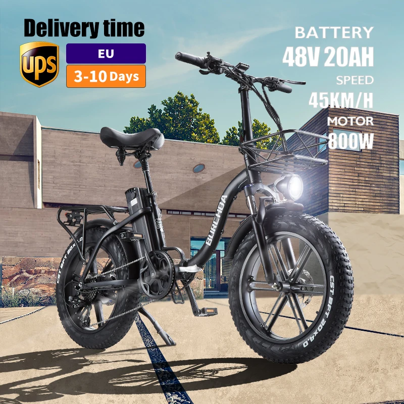 BURCHDA R8S 800W Foldable Adults Electric Bicycle 48V20AH Lithium ...