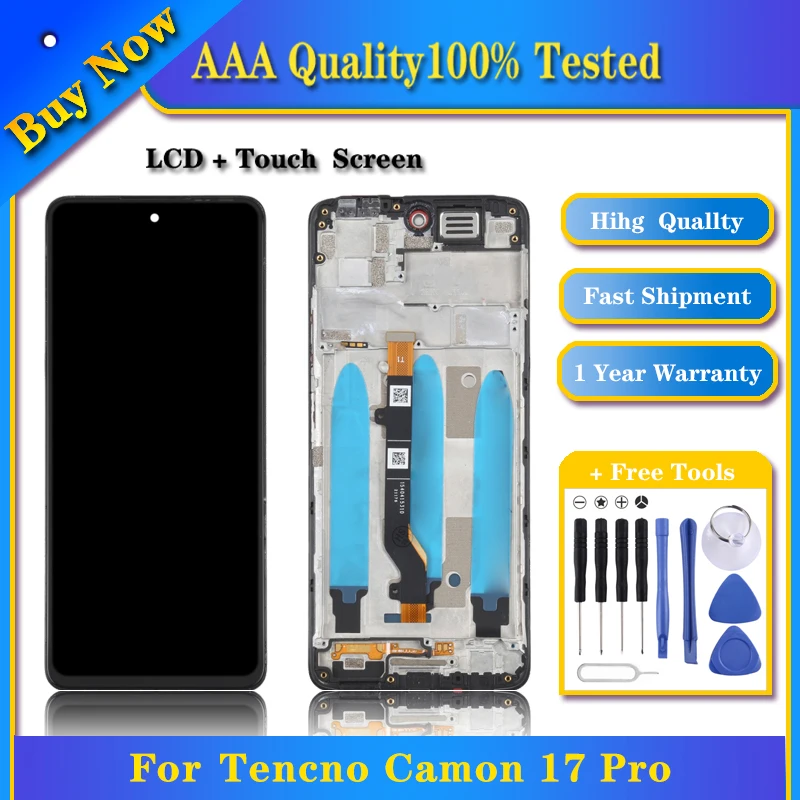 100-Tested-OEM-LCD-Screen-For-Tecno-Camon-17-Pro-Digitizer-Full ...