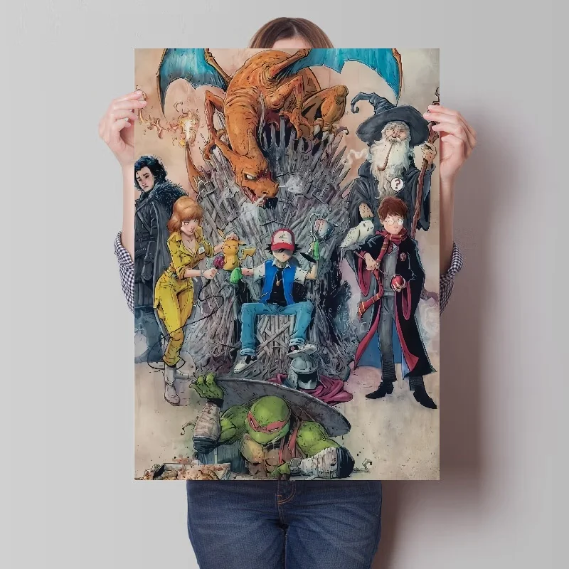 Pokemon-Anime-Figures-Xiaozhi-Sit-on-The-Iron-Throne-Pikachu-Painting ...