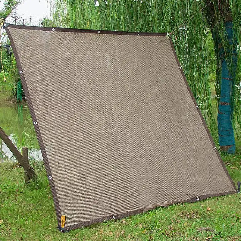 Summer Hot Sell Brown Sunshade Net Garden Sun Shelter Fence Privacy ...