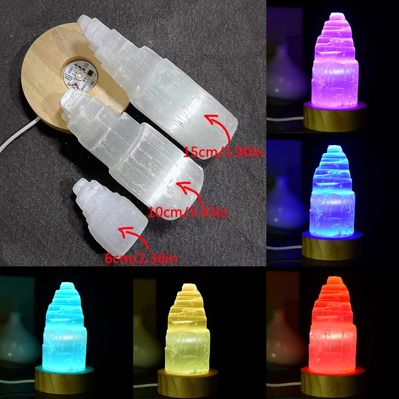 Himalayan Natural Selenite Crystal Selenium Skyscraper Tower Home ...