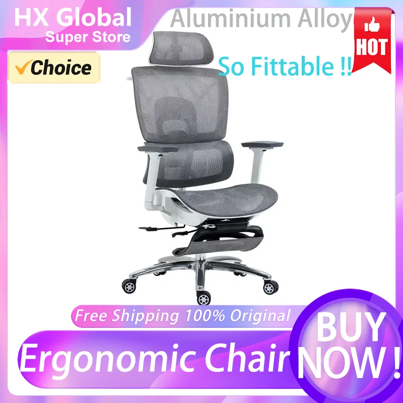 2025-Office-Ergonomic-Chair-Mesh-Liftable-E-sports-Aluminium-Foot ...