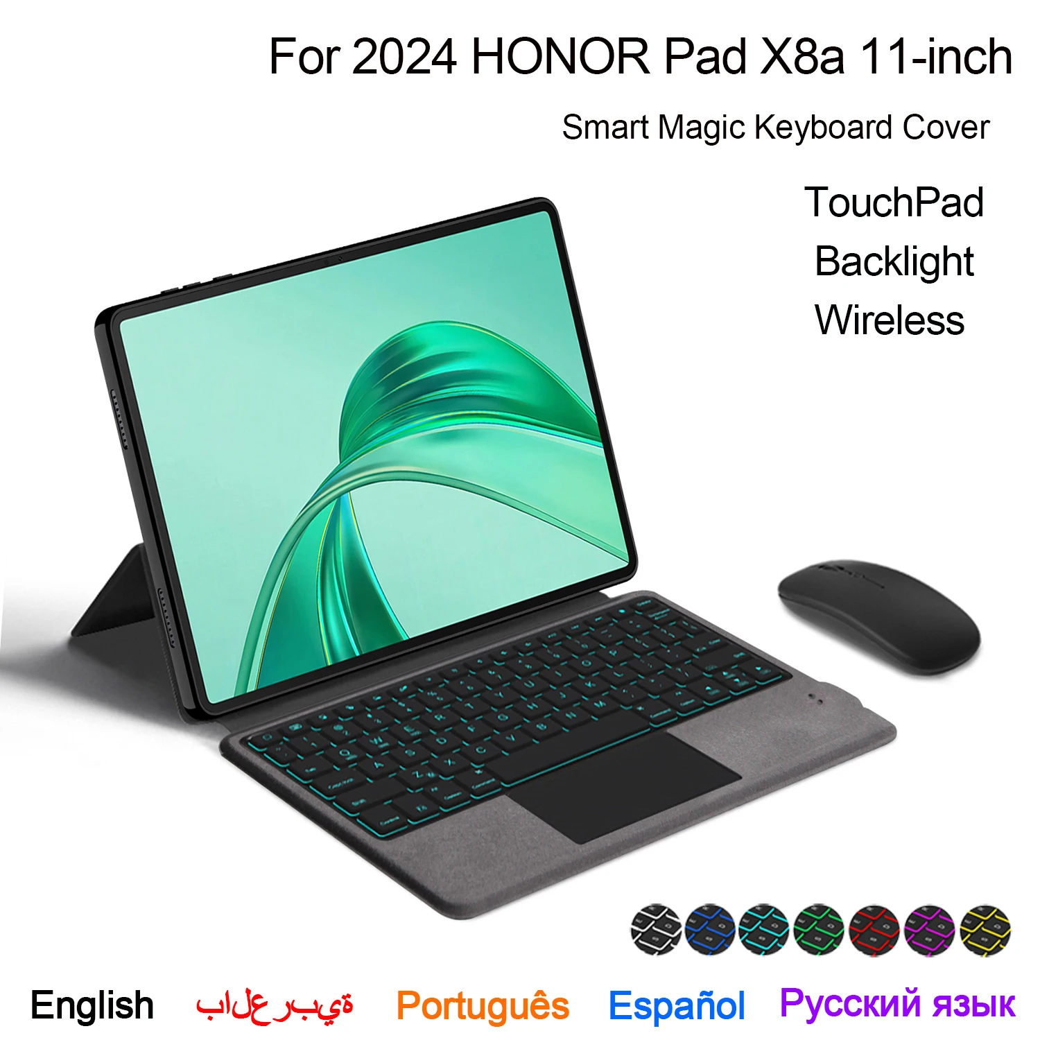 Backlight-Magic-Keyboard-For-HONOR-Pad-X8a-X8-a-11-Inch-2024-Tablet ...