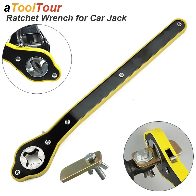 Car Jack Wrench Ratchet Handle AUTO Tire Wheel Lug Hand Tool Lift ...