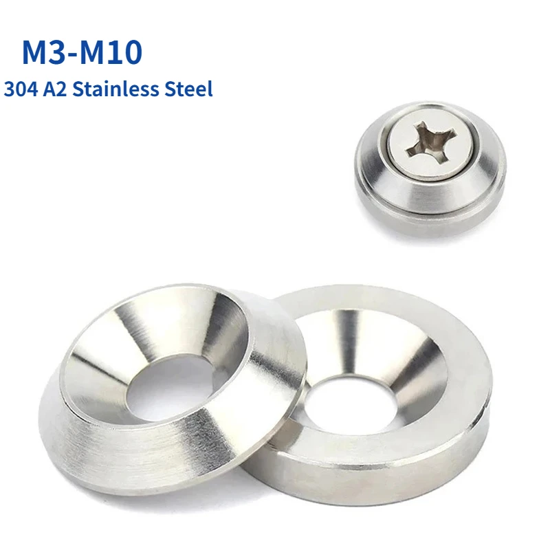 M3 M4 M5 M6 M8 M10 Conical Solid Countersunk Head Washer Flat Gasket ...