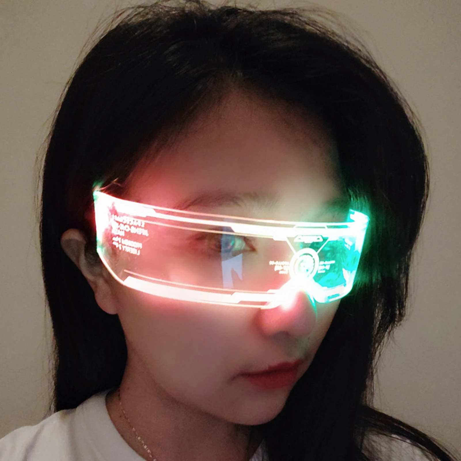 Cyberpunk-LED-Glasses-for-Halloween-Party-Decora-o-Light-Up-Honeycomb ...