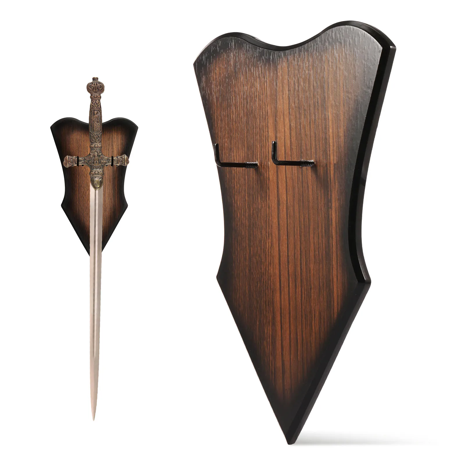 Wood Wall Mount Sword Holder Vertical Hang Sword Display Holder ...