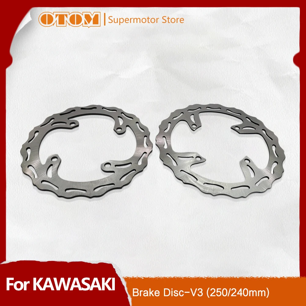 OTOM-Motorcycle-Front-250mm-Rear-240mm-Brake-Disc-Steel-Disk-Braking ...