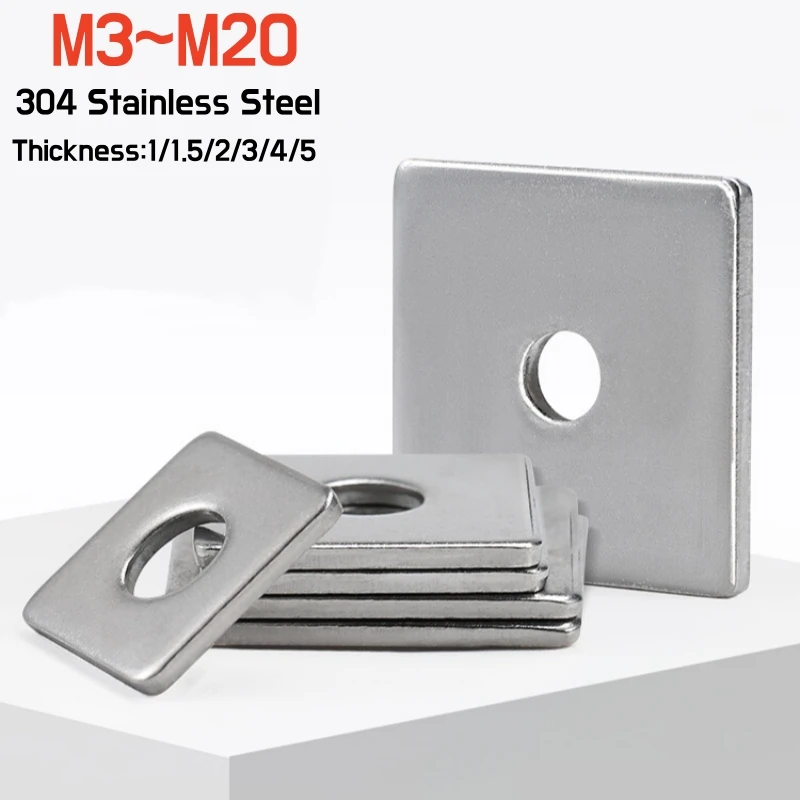 Square Flat Washers 304 Stainless Steel M3 M4 M5 M6 M8 M10 M14 M16 M18 ...