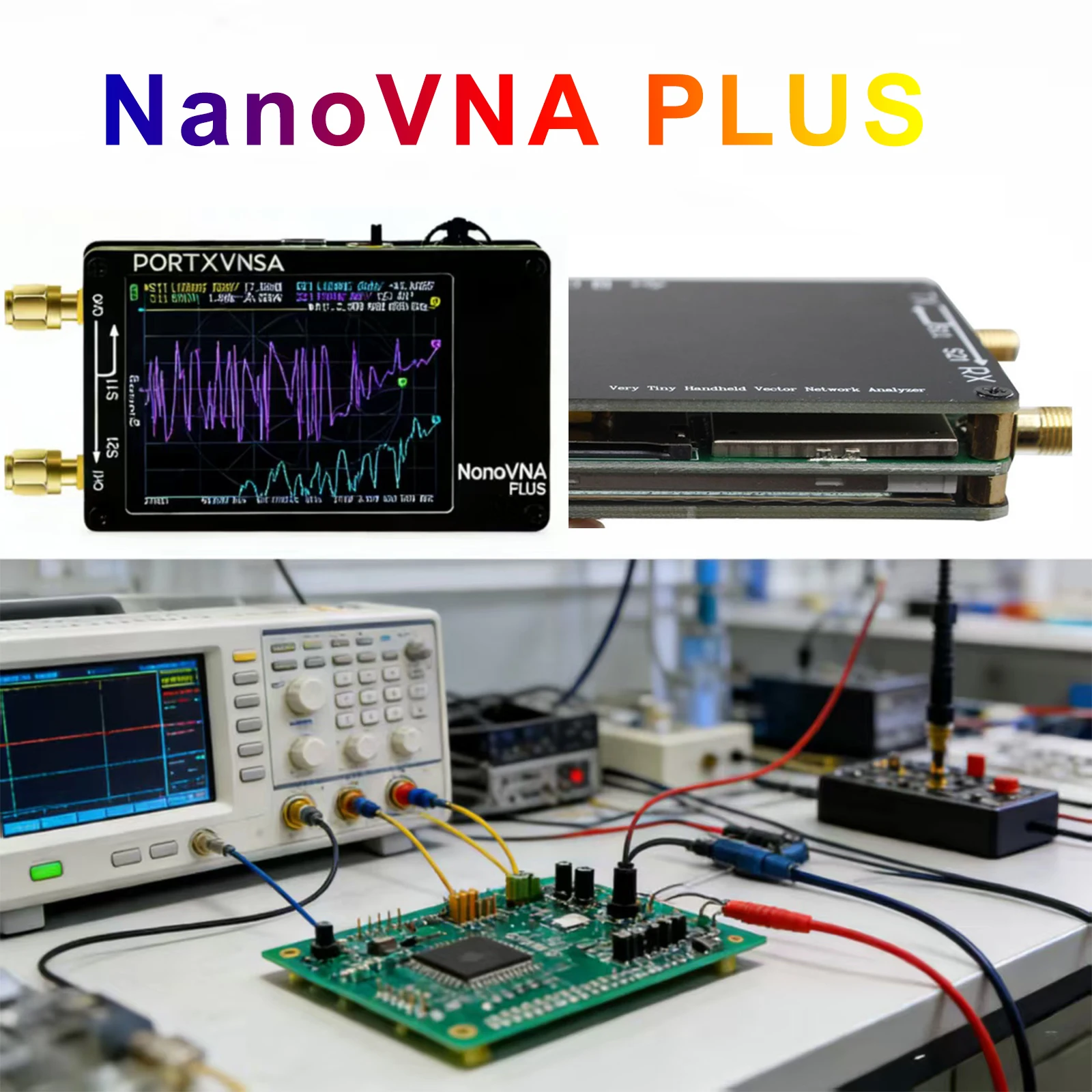 New NanoVNA Plus 2.7GHz Vector Network Analyzer 2.8" Display VNA with ...